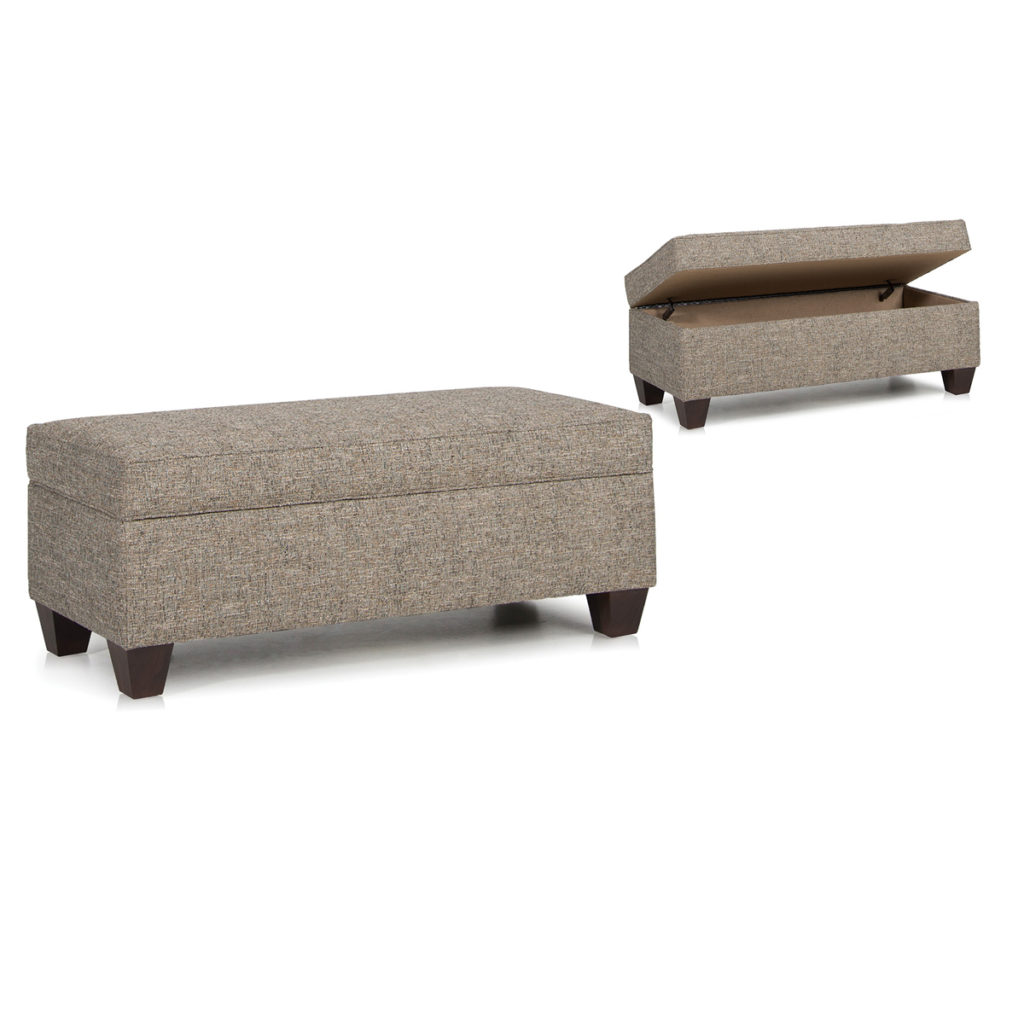 901-61 Rectangular Storage Ottoman W/ Tapered Leg – Waunakee Furniture